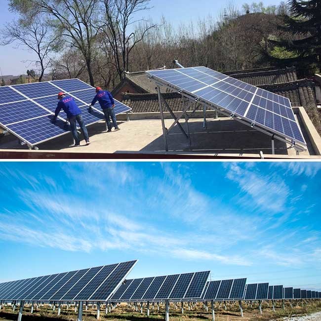 320W 36V Polycrystalline Silicon Solar Panels / Multicrystalline ...